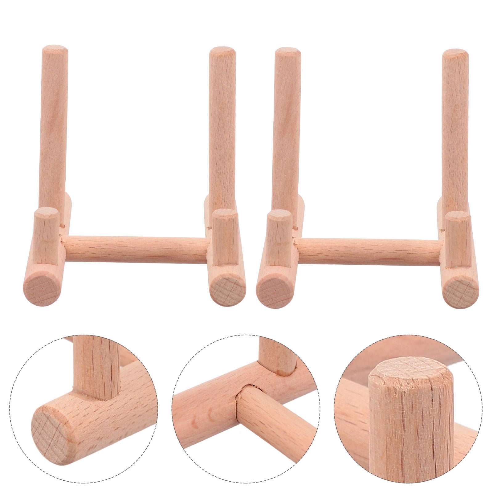 HOMEMAXS 2Pcs Design Wood Display Racks for Plate Storage and Photos ...