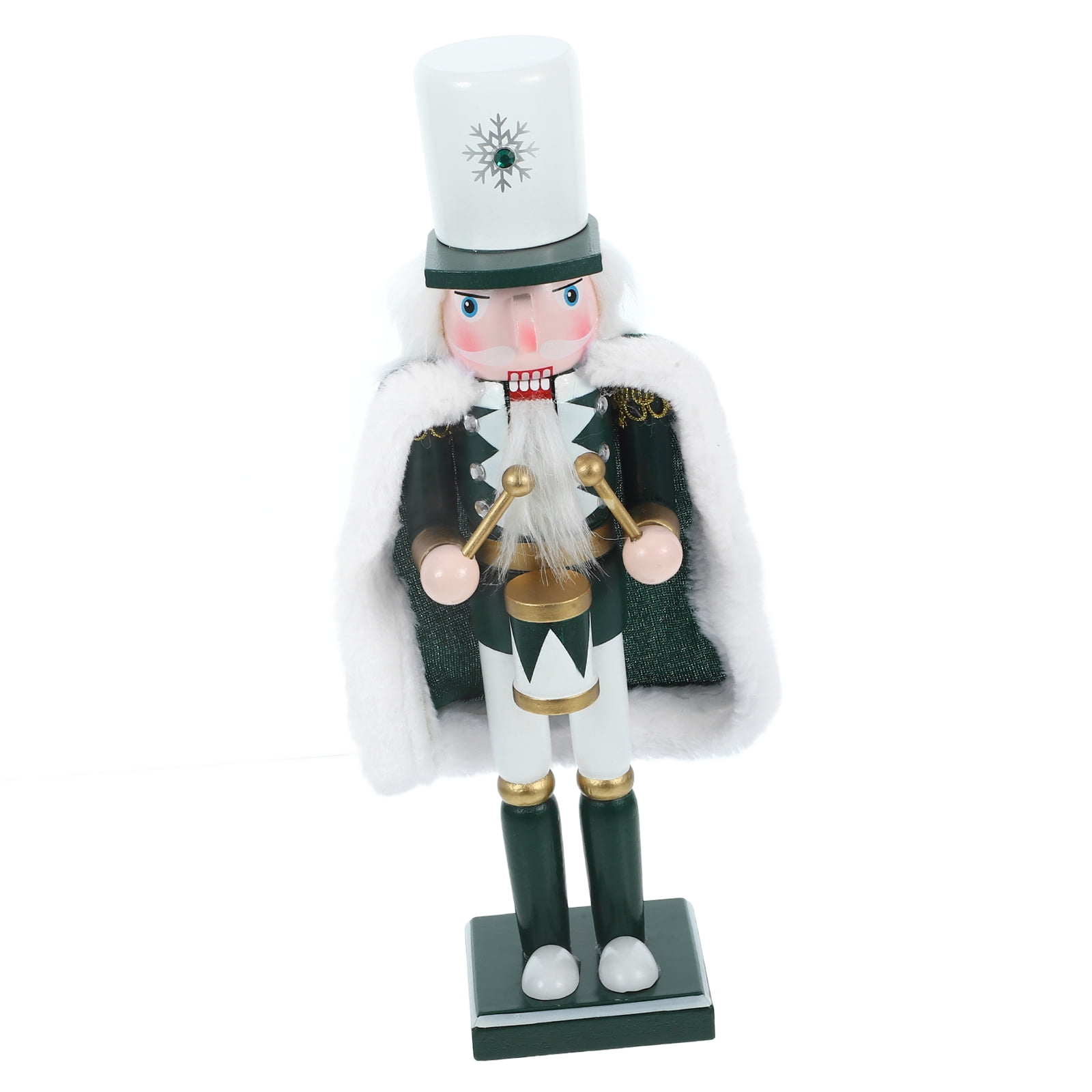 HOMEMAXS Christmas Nutcracker Drum Soldier with Cloak Traditional ...