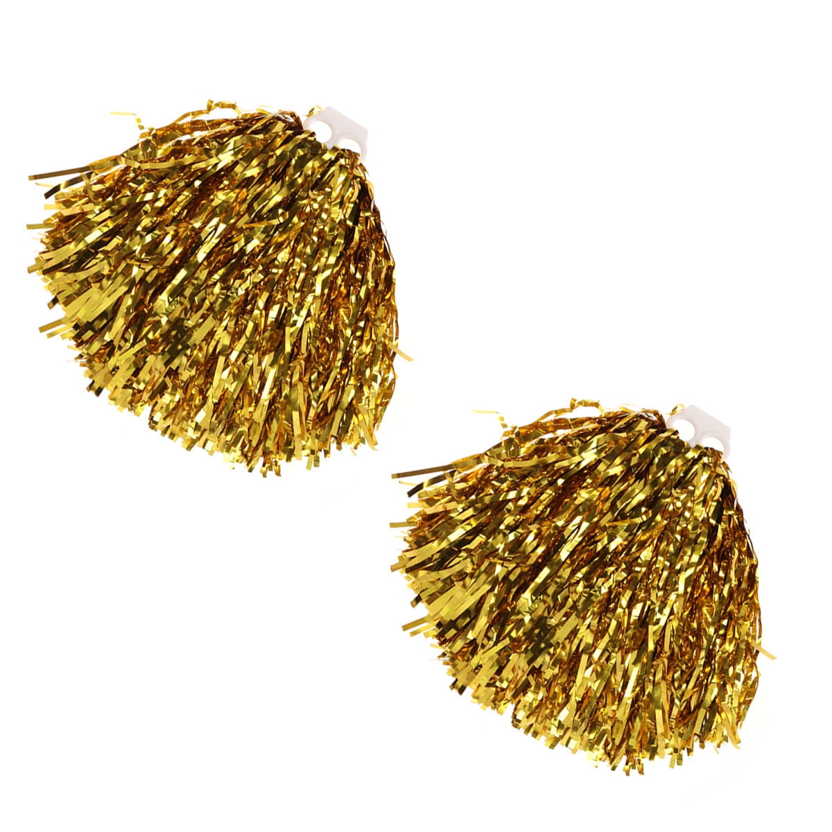 Chunky Gold Rings Cheerleading Hand Flower Glossy Pom Poms Miss ...