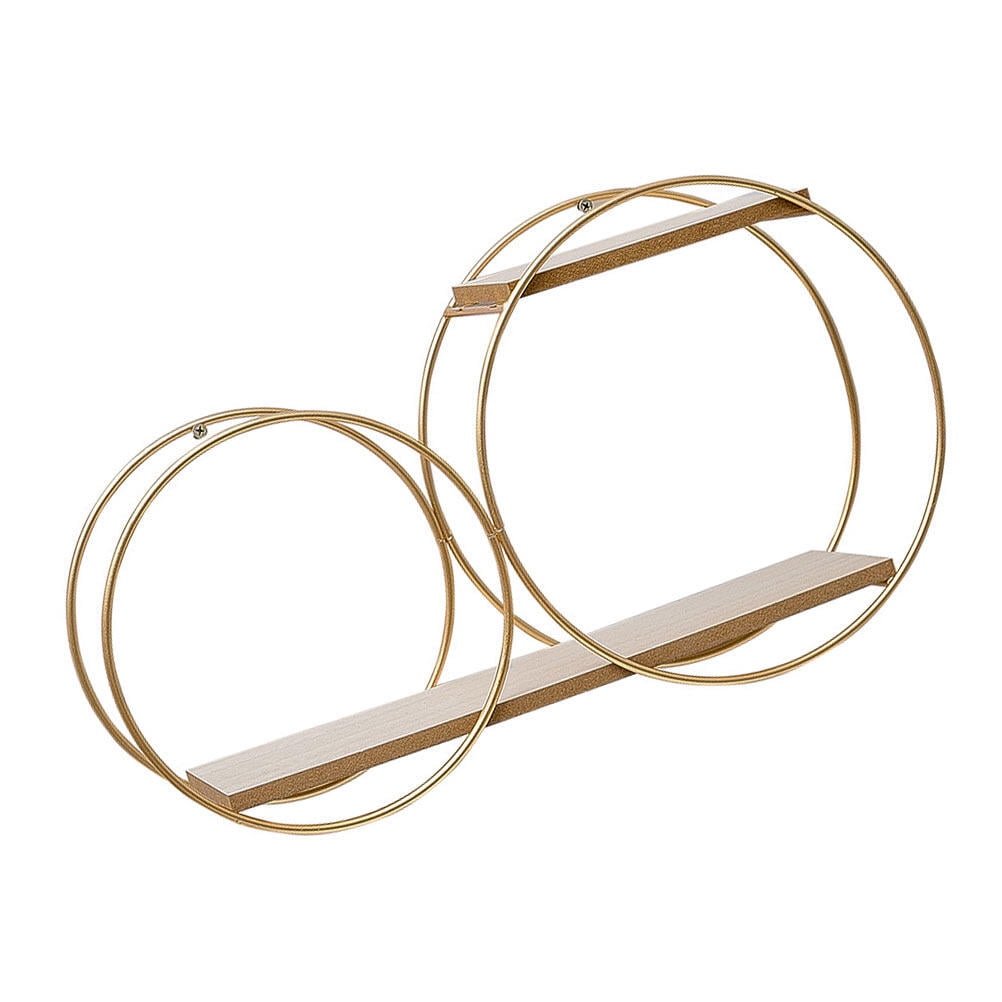 1Pc Iron Art Storage Rack Round Wall Mounted Shelf Home Decoration ...