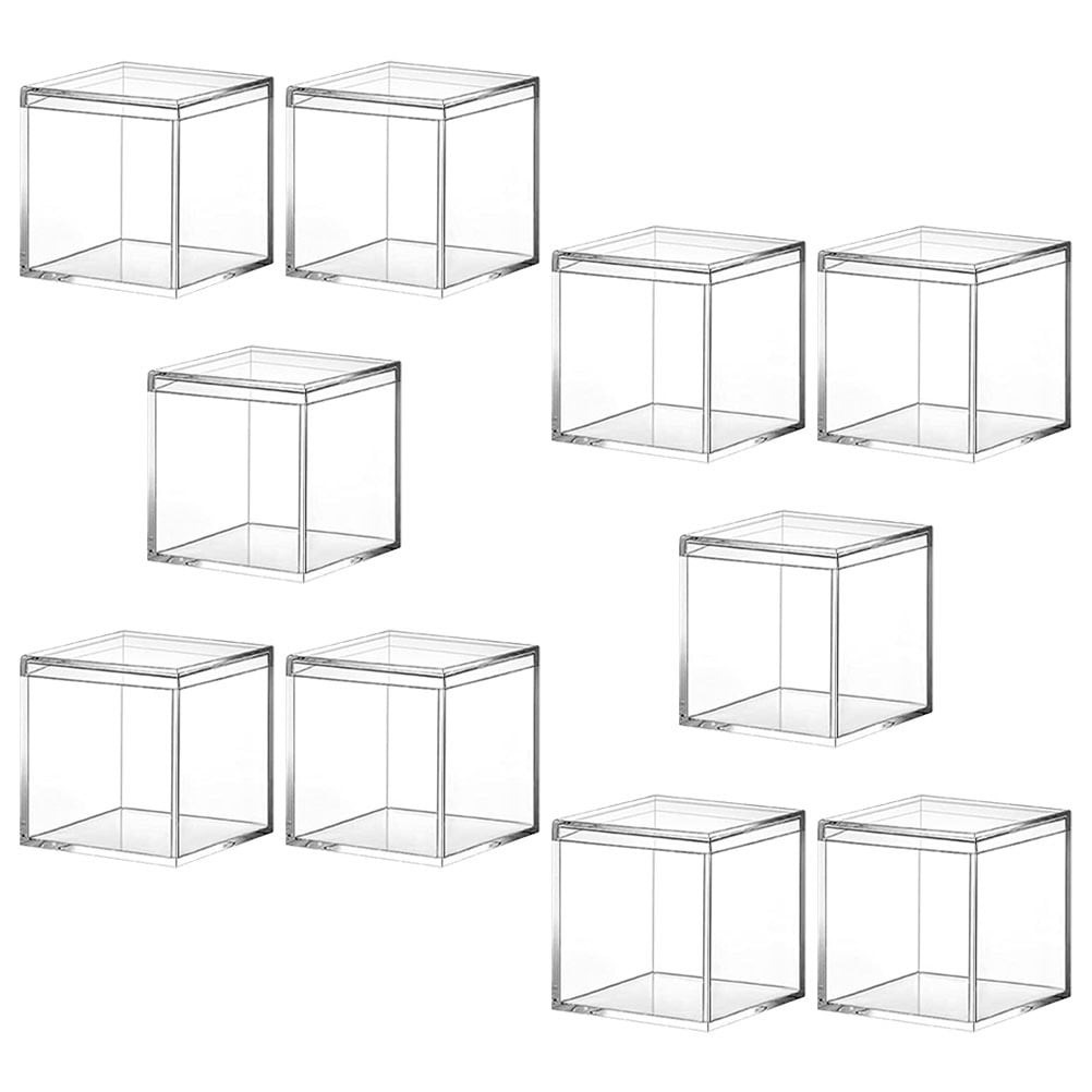 HOMEMAXS Clear Acrylic Candy Boxes with Lid for Storage Transparent ...