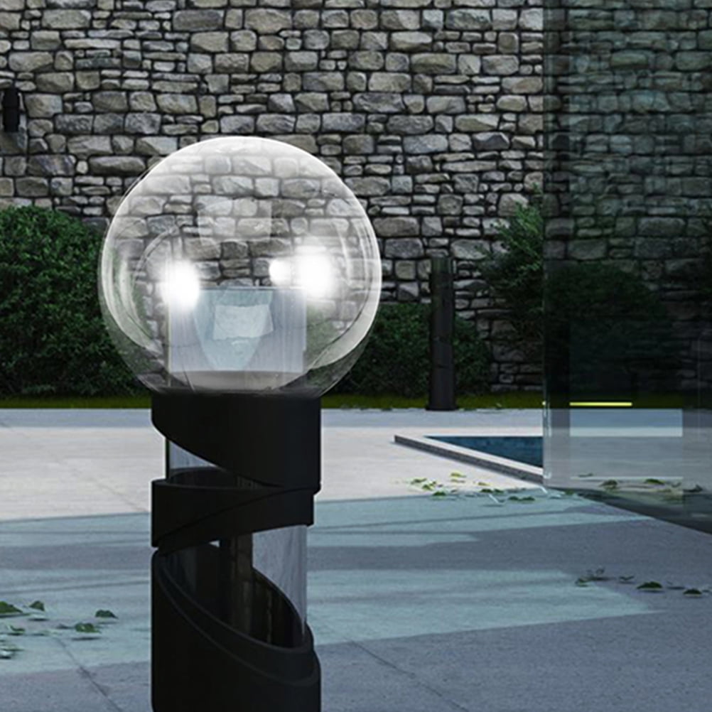 HOMEMAXS Clear Acrylic Lamp Post Globe Replacement Outdoor Light Globe ...
