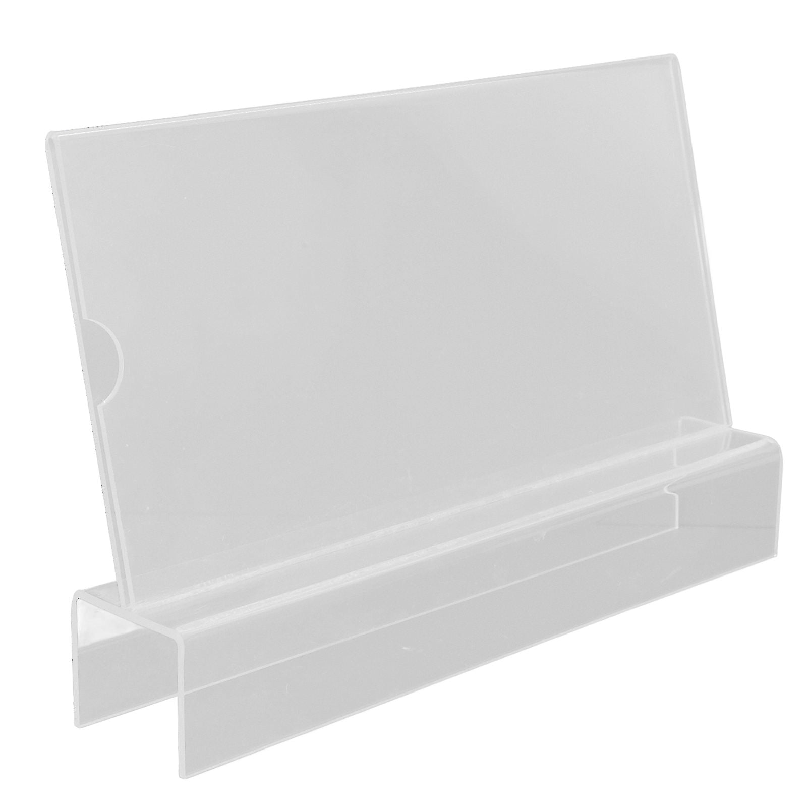 HOMEMAXS Clear Acrylic Name Plate Stand - Double Sided T Shape Table ...