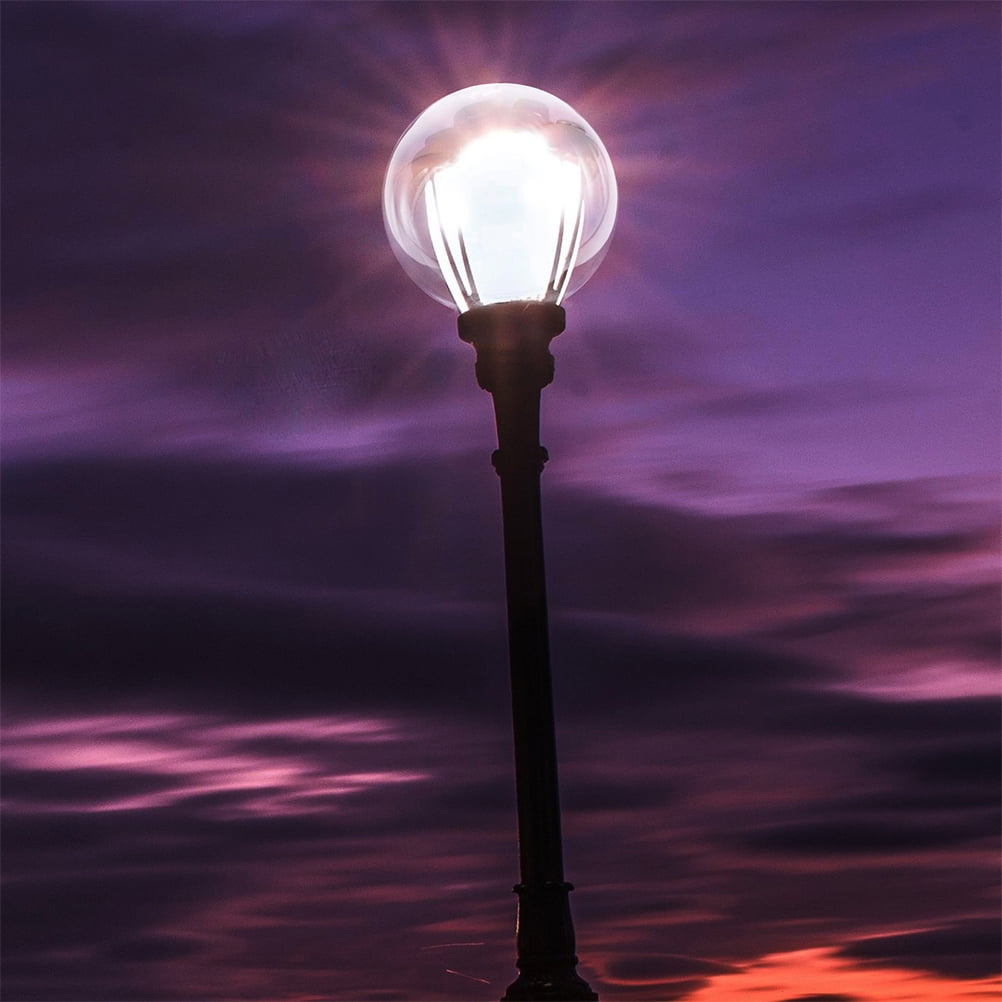 HOMEMAXS Clear Acrylic Replacement Lamp Post Globe Outdoor Light Globe ...