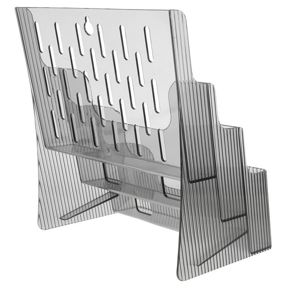 HOMEMAXS Clear Document Holder File Folder Organizer for Desk Name Rack ...