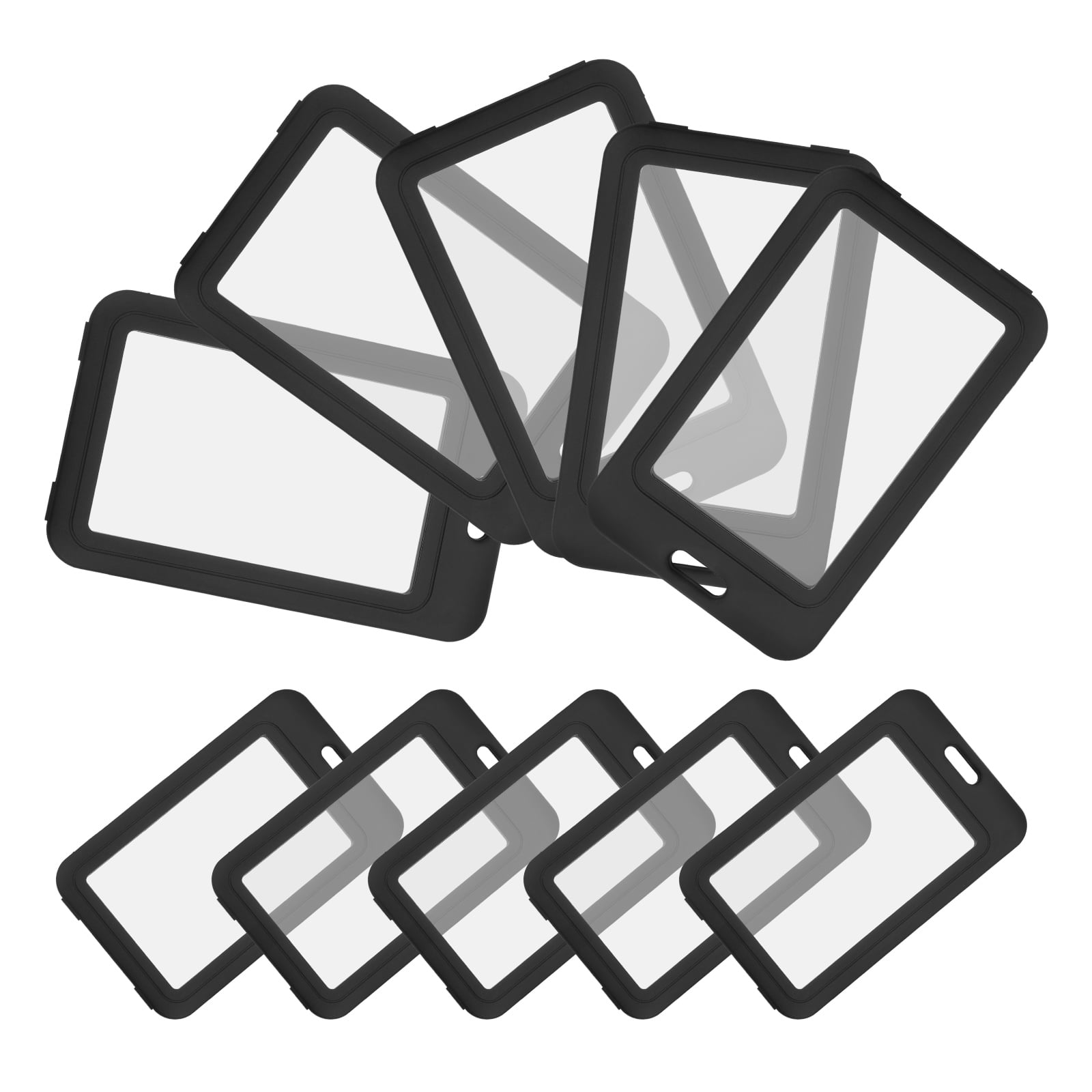 HOMEMAXS Clear ID Card Cover for Work Cards Student Cards Credit Cards ...