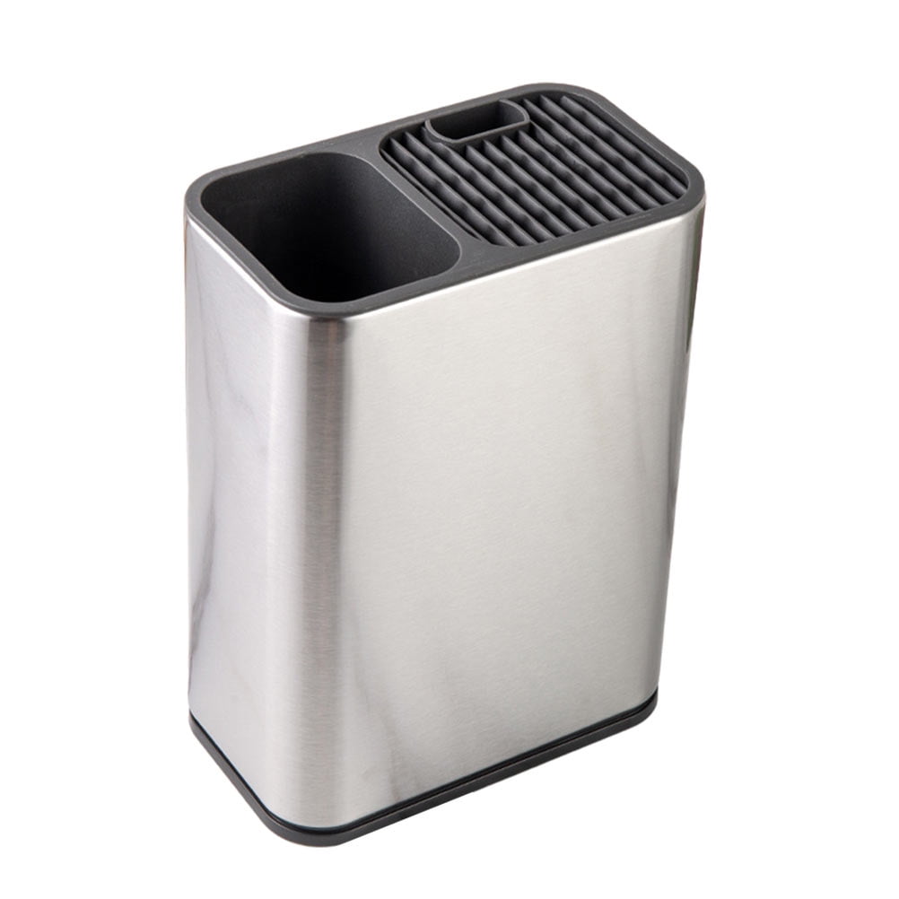 HOMEMAXS Clear Knife Block Large Cutlery Holder Space-saving Stand ...