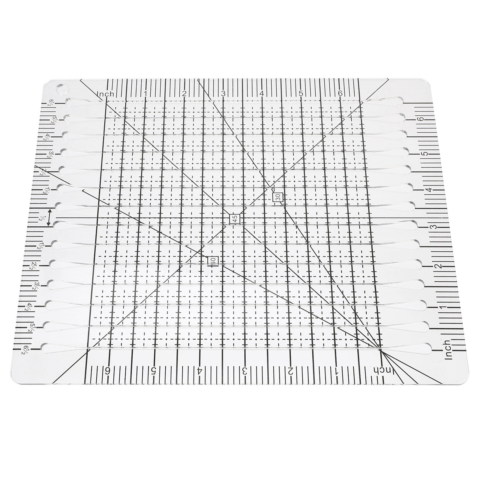 HOMEMAXS Clear Patchwork Ruler Professional Stitching Ruler Rectangle ...