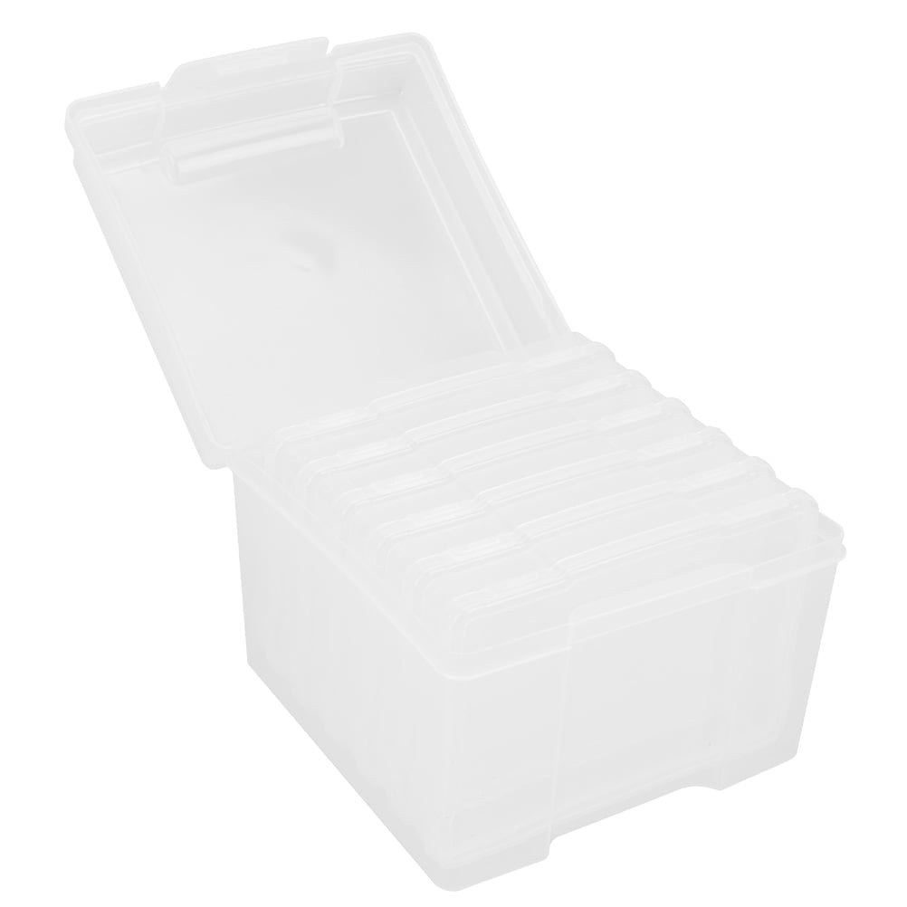Clear Photo Box Clear Photo Case Craft Storage Container Postcards Box ...