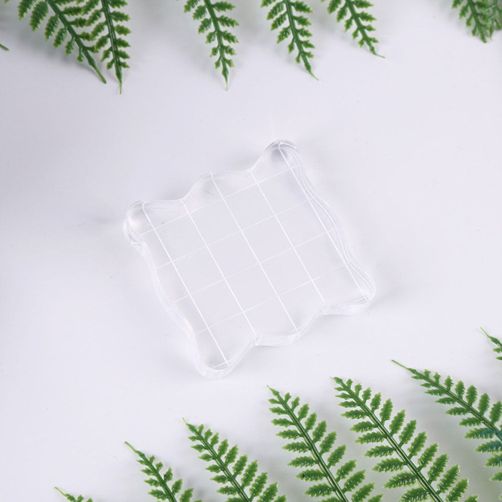 HOMEMAXS Clear Stamp Blocks With Grid And Grip Acrylic Stamping Blocks ...