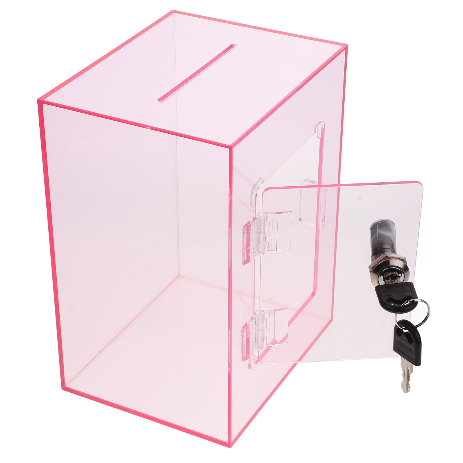 HOMEMAXS Clear Voting Box with Lock Public Ballot Box Voting Box ...