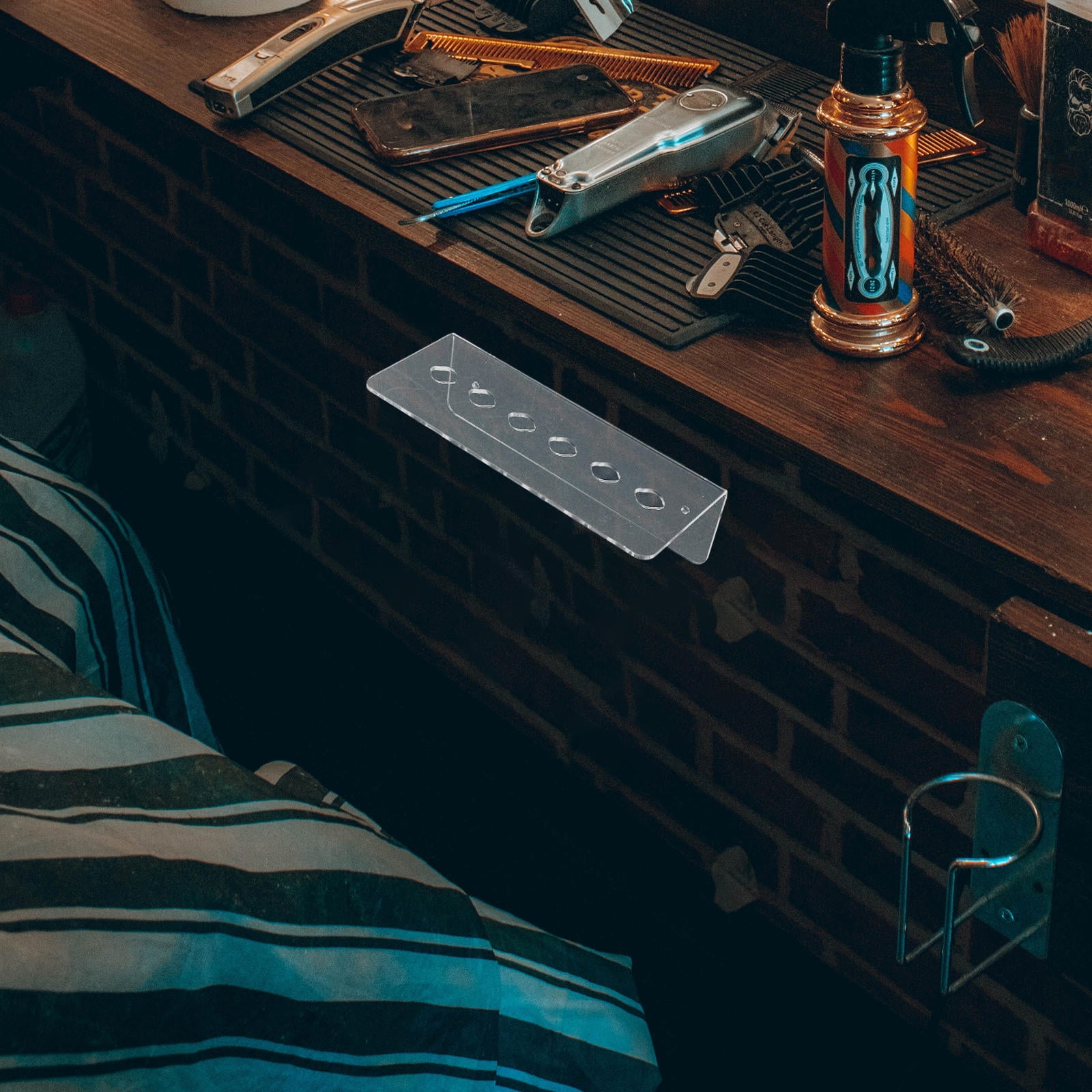 HOMEMAXS Clipper Guard Holder Organizer Hair Tool Wall Mount ...