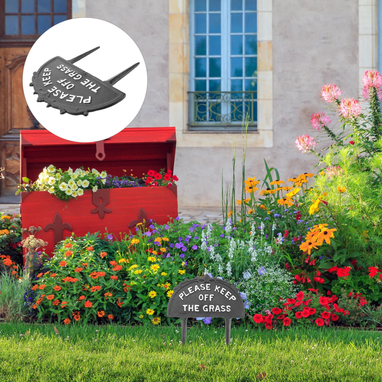 HOMEMAXS Closed Garden Decor for outside Weather-resistant Sign Lawn ...