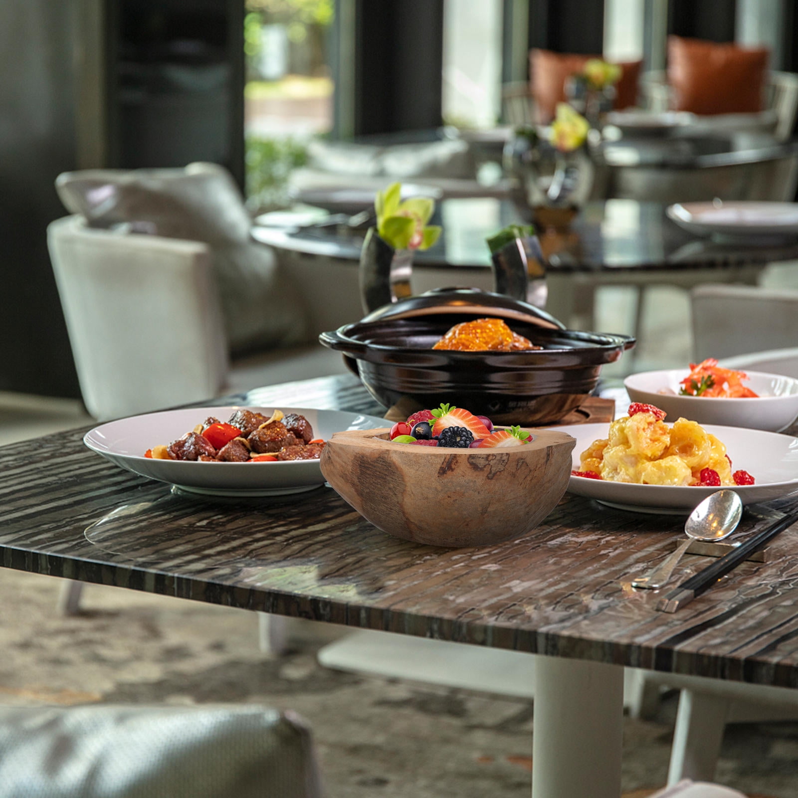 HOMEMAXS Coconuts Shell Candle Bowl Multifunction Food Bowl Natural ...