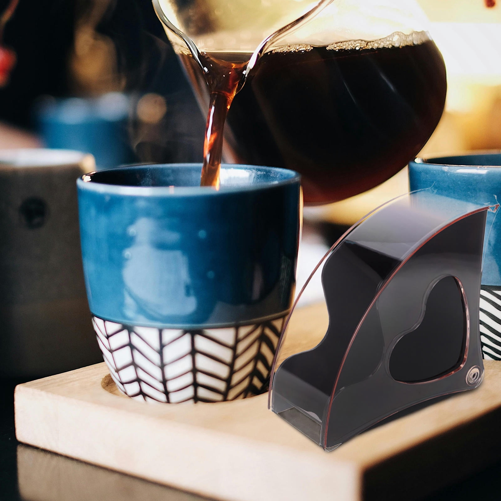 HOMEMAXS Coffee Filter Box With Cover Filter Paper Holder For Coffee ...