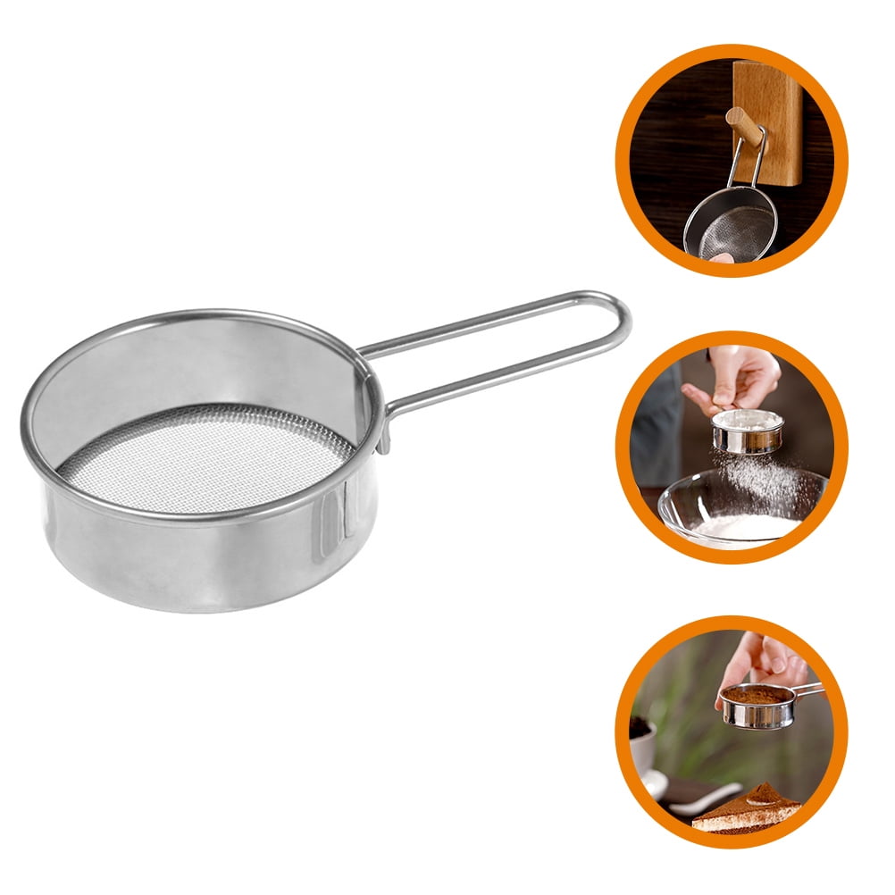 HOMEMAXS Colander for Kitchen Powdered Sugar Sieve Cocoa Sifter ...
