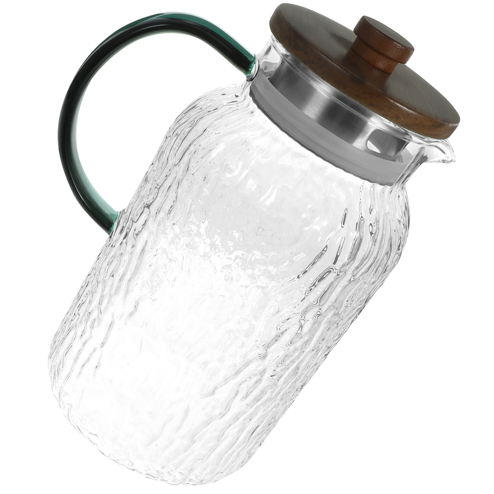 HOMEMAXS Transparent Glass Water Pitcher with Large Handle for ...