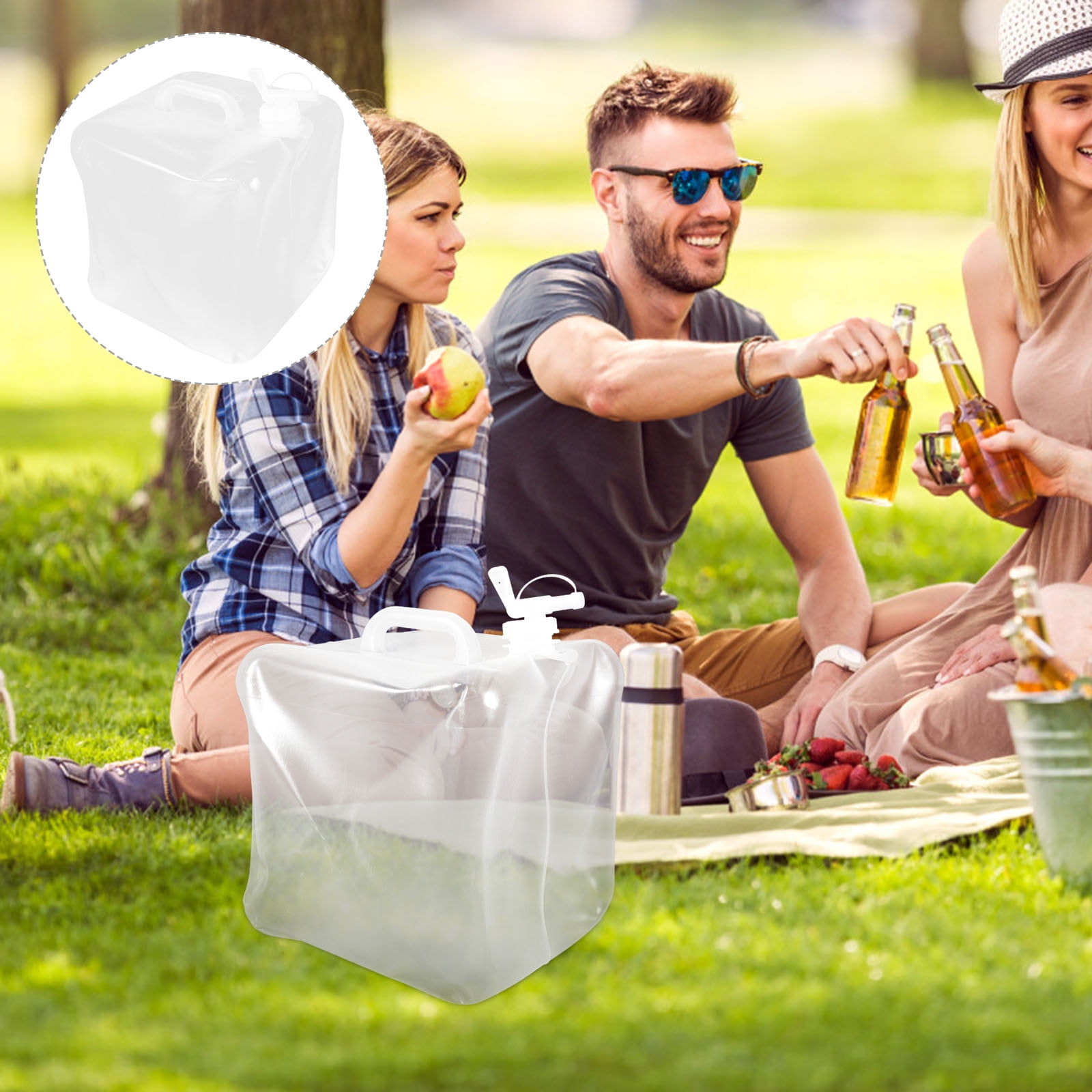 HOMEMAXS Collapsible Water Bucket with Large Capacity for Outdoor Use ...