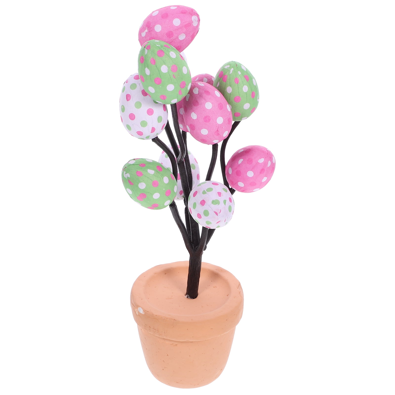 HOMEMAXS Colored Eggs Tree Table Centerpiece Tabletop Easter Egg Potted ...