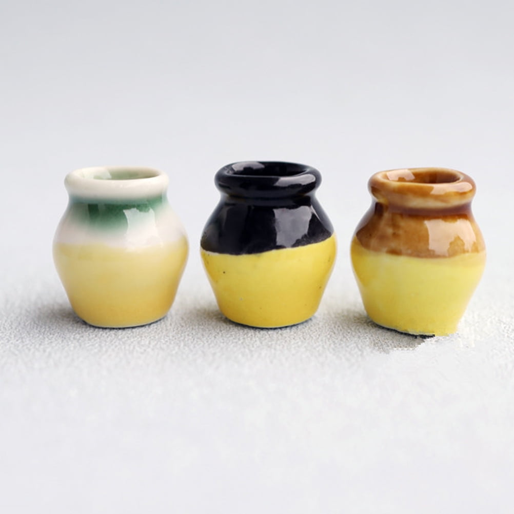 HOMEMAXS Colorful Ceramic Miniature Pots for DIY Micro Landscape ...