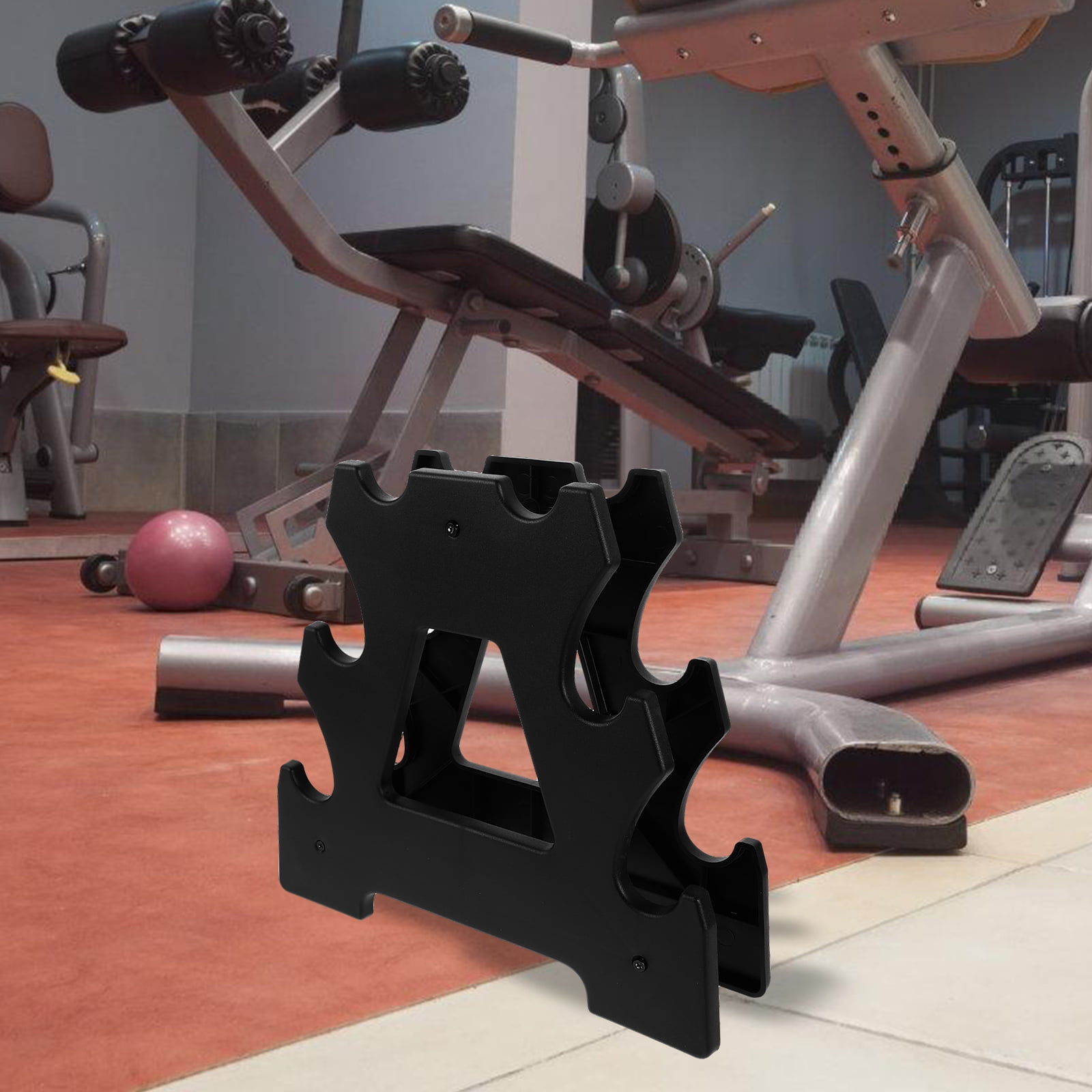HOMEMAXS Compact Plastic Dumbbell Storage Stand Dumbbell Holder Space ...
