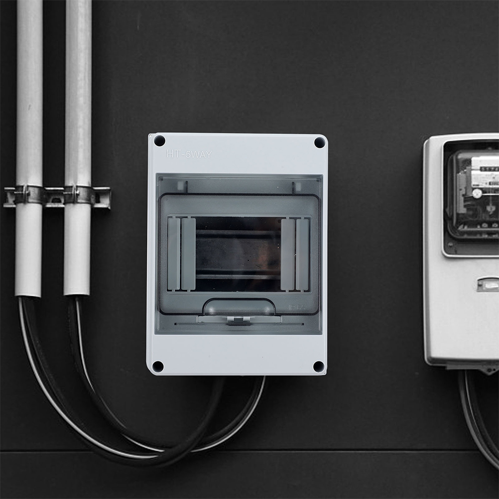 HOMEMAXS Compact White ABS PC Distribution Box for Power with 5 Way ...