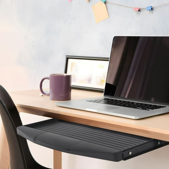 HOMEMAXS Computer Keyboard Stand Pull Out Drawer Keyboards Trays Office ...