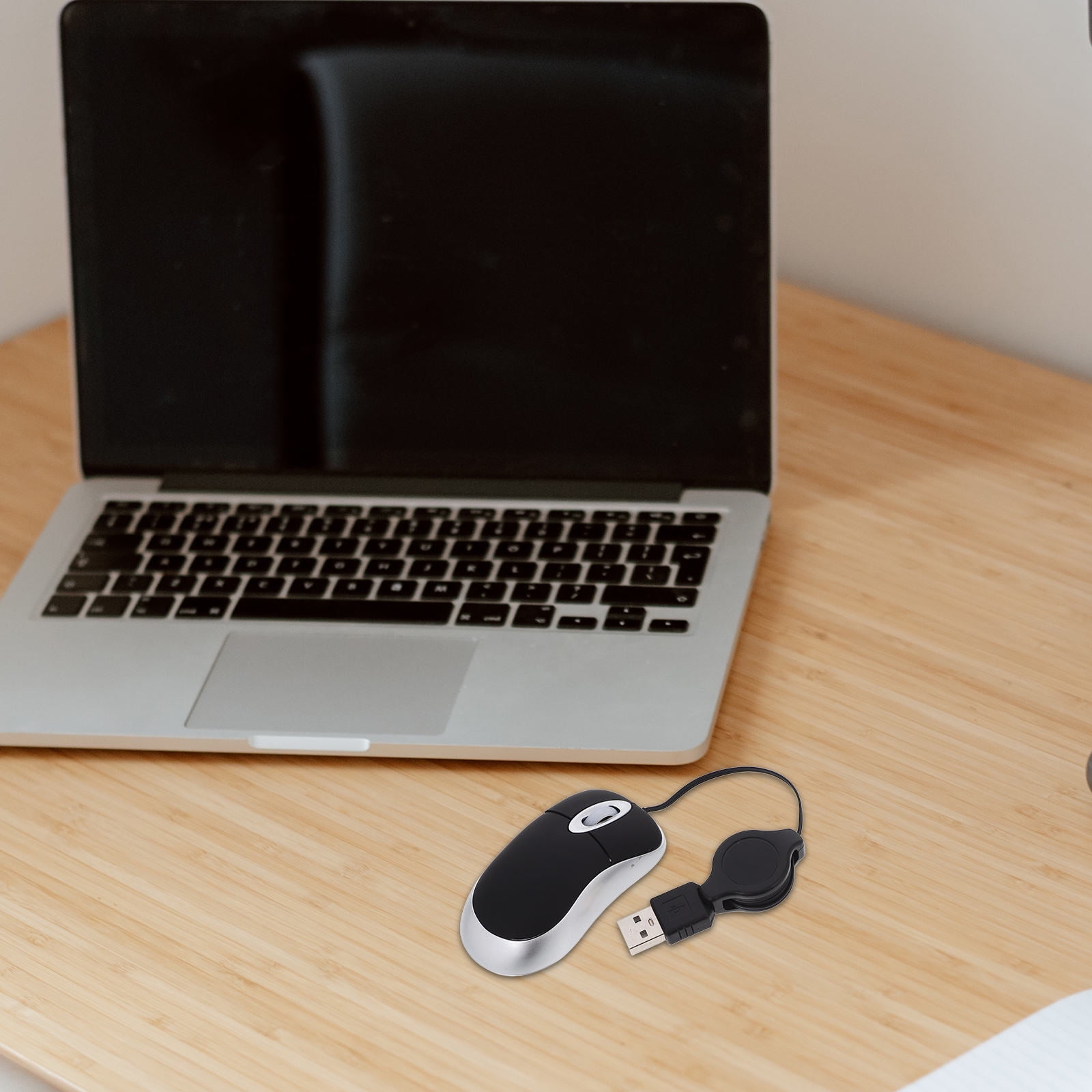 HOMEMAXS Computer Retractable Mouse USB Accurate Positioning Portable ...