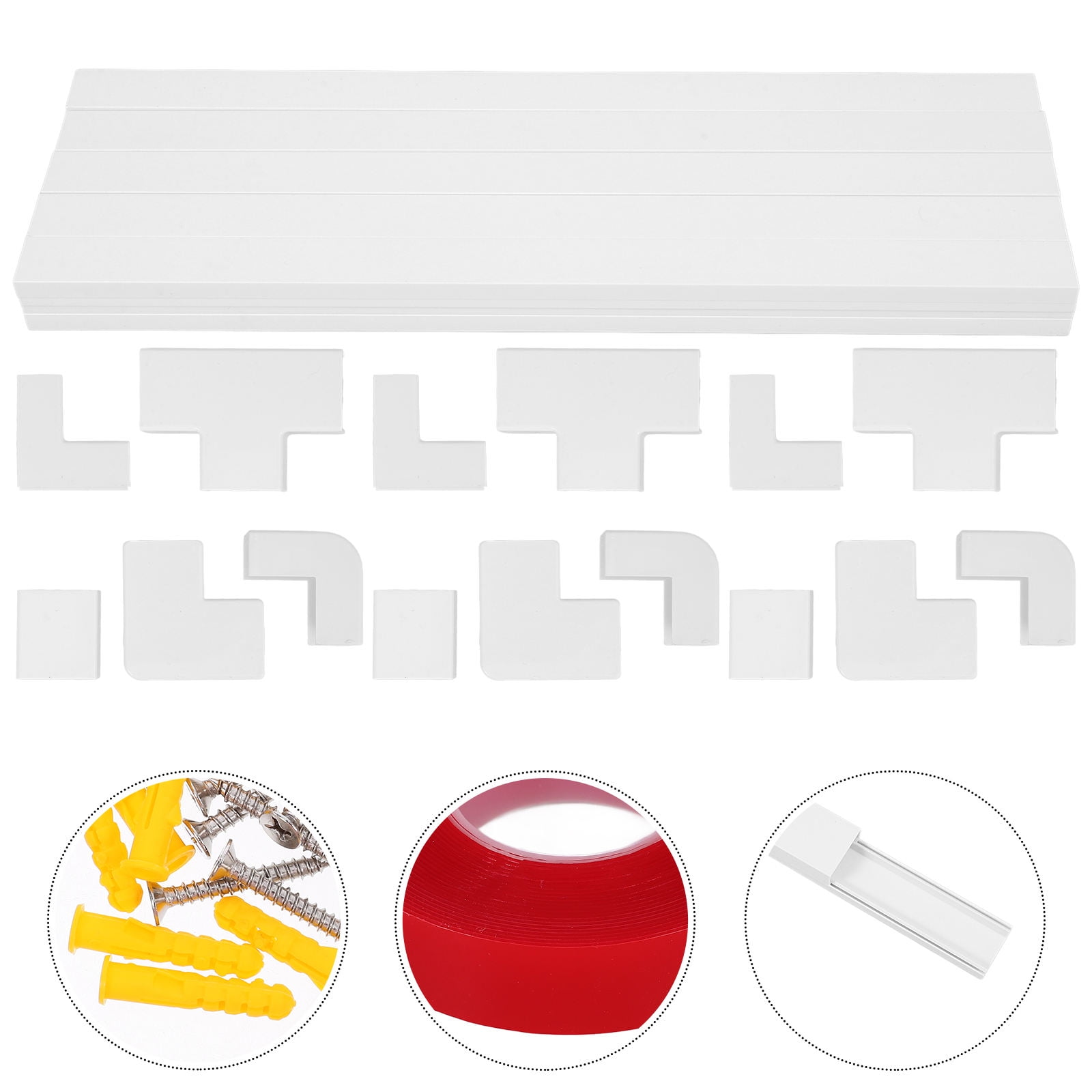 HOMEMAXS Conceal Hide Wires along Wall Self-adhesive Wiring Trench Set ...