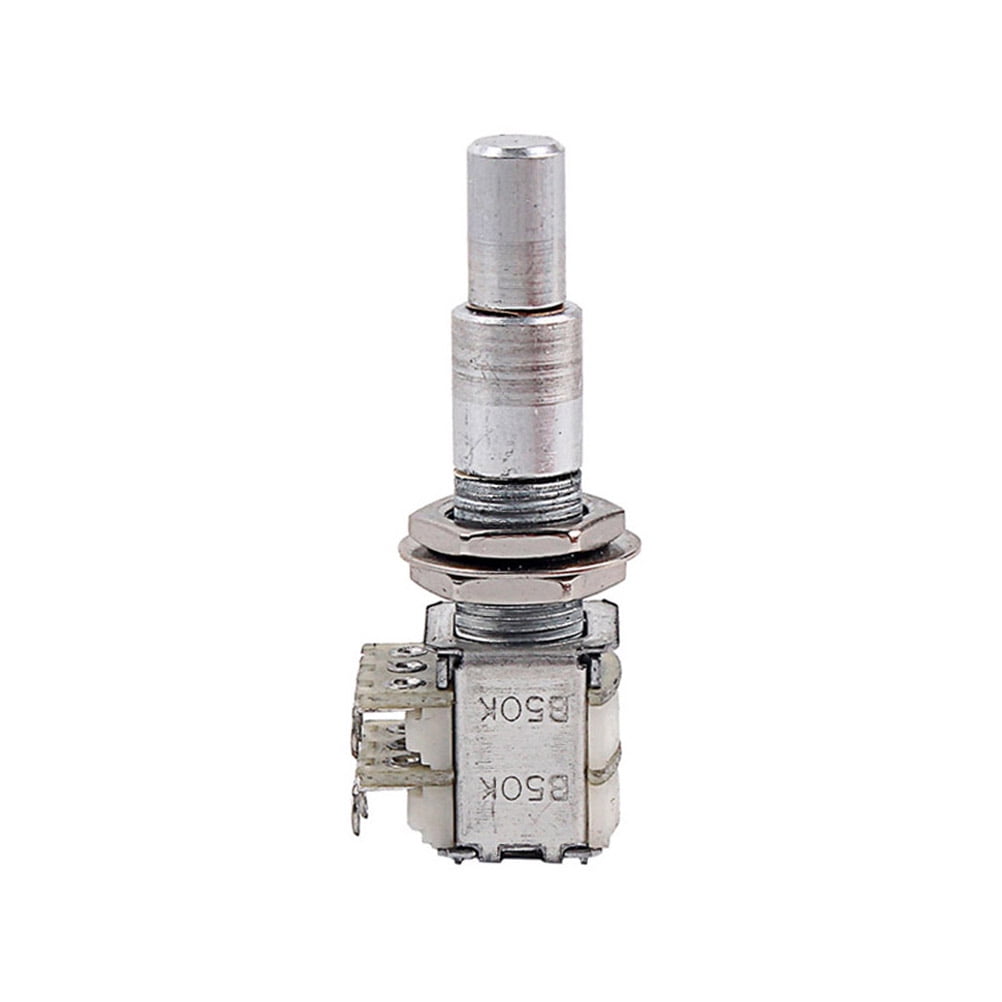HOMEMAXS B50K Dual Stacked Potentiometer for Electric Guitar Silver ...