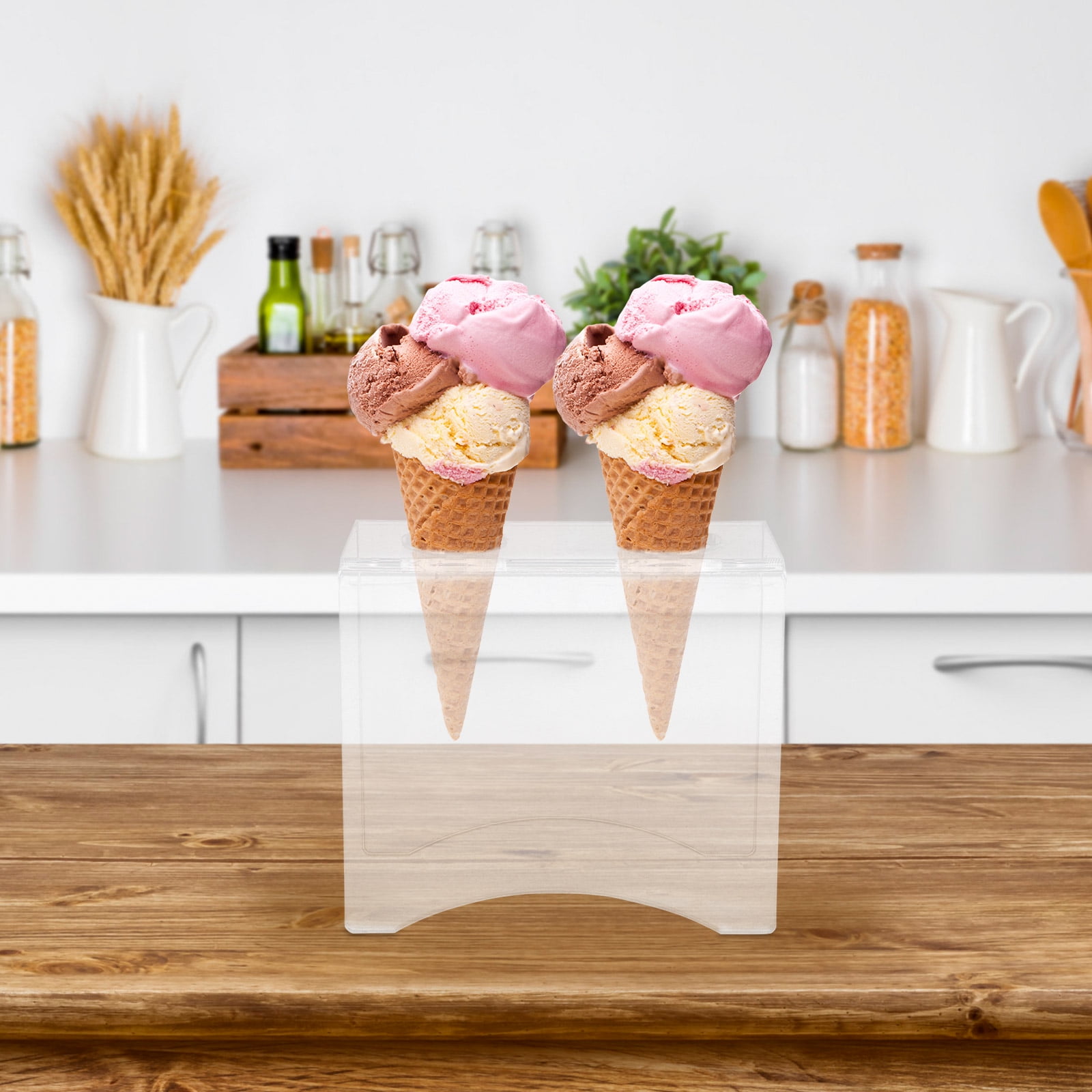 HOMEMAXS Cone Display Stand Ice Cream Holder Desktop Rack Shelf Child ...