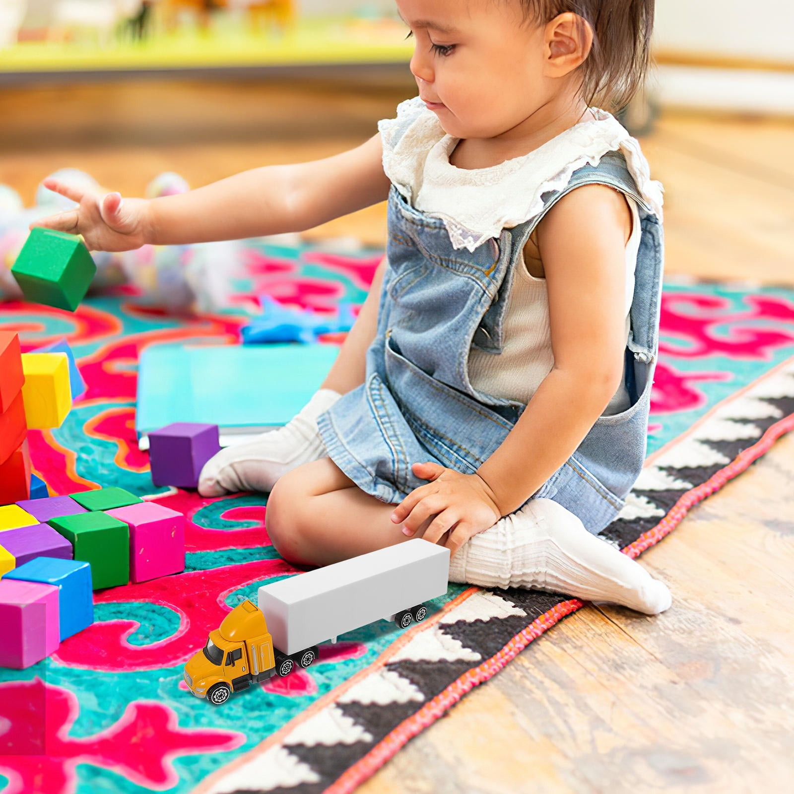 HOMEMAXS Container Truck Model Toy Simulation Children Container Truck ...