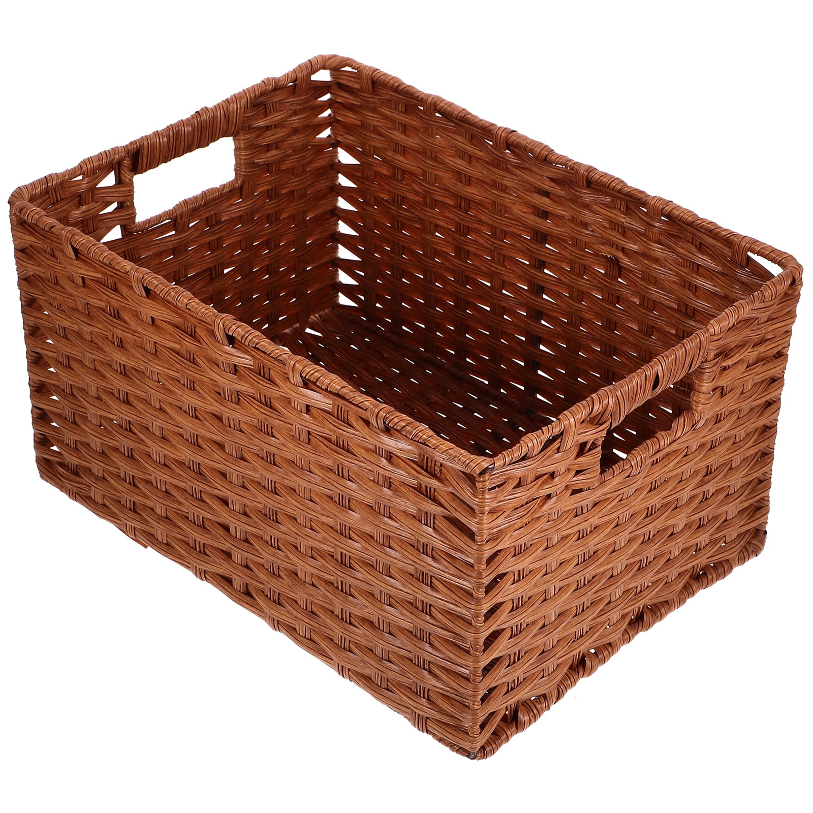 HOMEMAXS Containers Stackable Imitation Rattan Storage Basket - Walmart.com