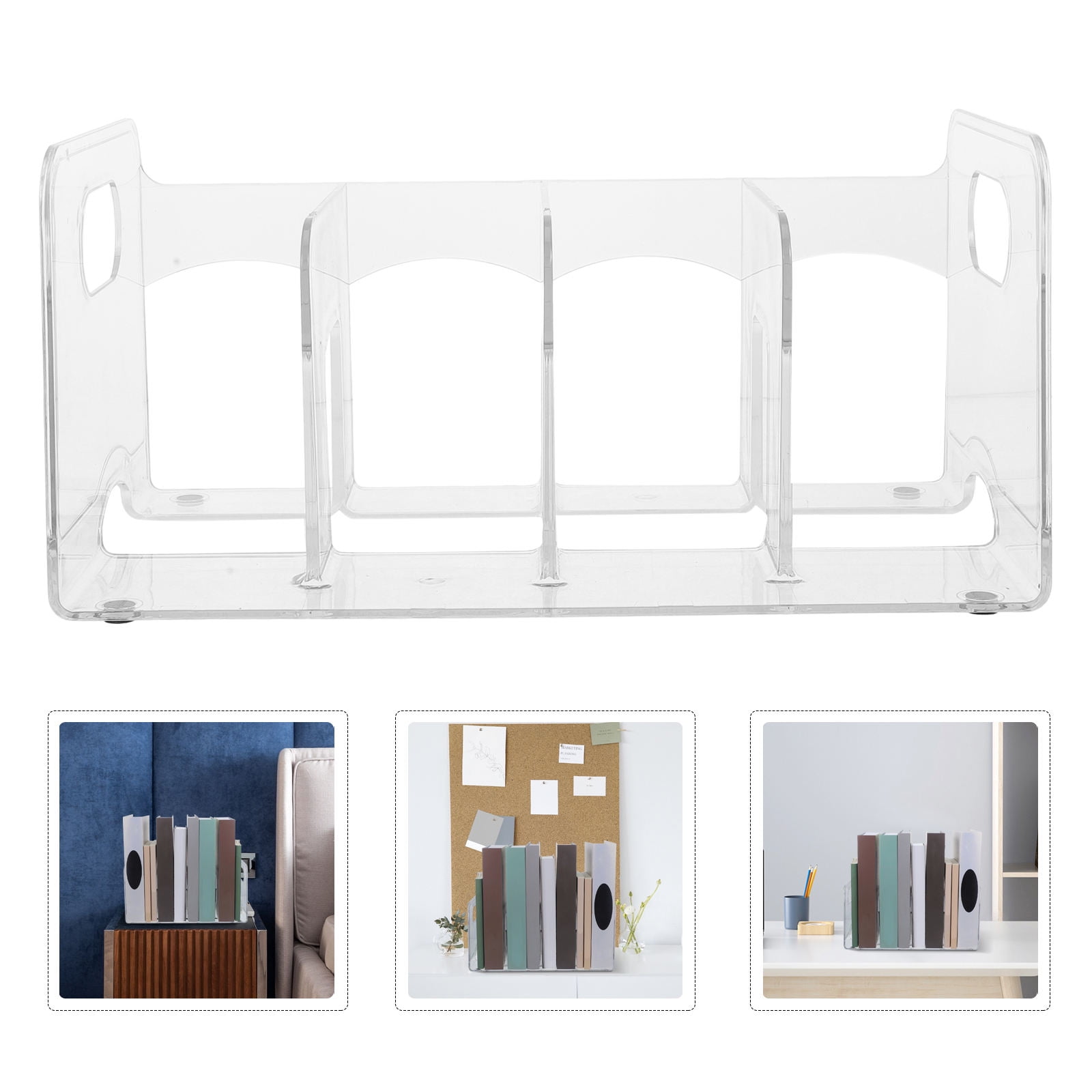 HOMEMAXS Convenient Book Arrangement Rack Vertical Type Baffle Book ...