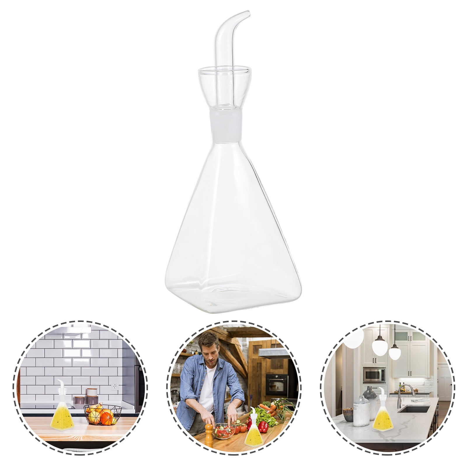 HOMEMAXS Cooking Oil Bottles Dispenser Kitchen Pour Condiment Squeeze ...