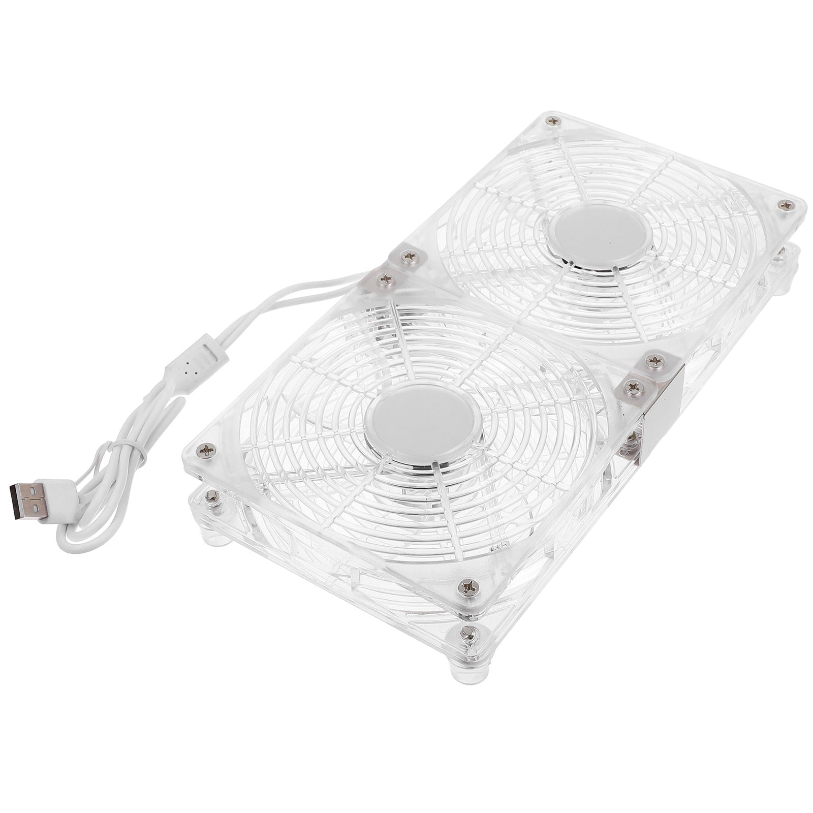 HOMEMAXS Cooling Radiator USB Fan Double 12cm Air Cooler Box Heat ...
