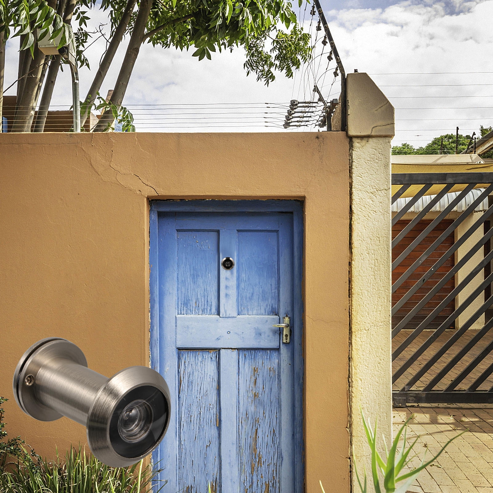 HOMEMAXS Copper Anti-theft Door Viewer Large Viewing Door Peep Hole ...