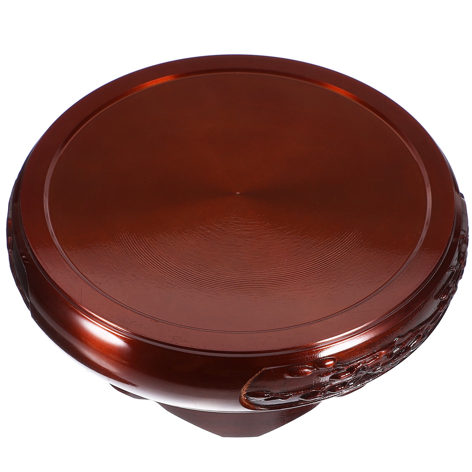 HOMEMAXS Copper Round Pedestal Household Tabletop Vintage Style Copper ...