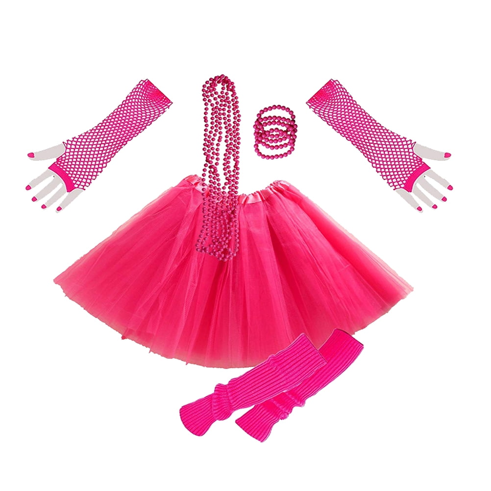HOMEMAXS Costume Accessories Fancy Outfits and Dress 80s Fishnet Gloves ...