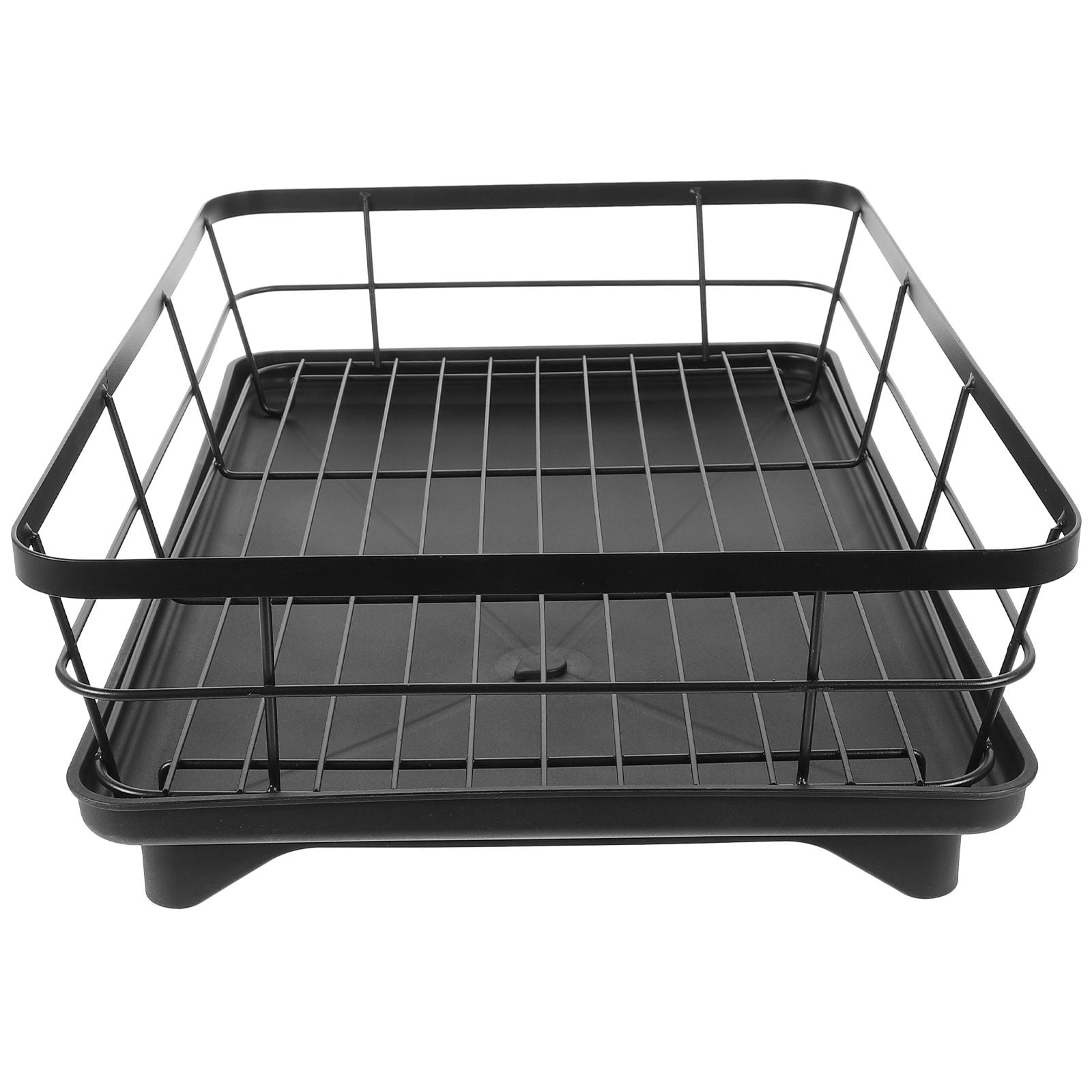 Black Iron Kitchen Storage Rack for Dishes Plates Utensils Compact Size ...