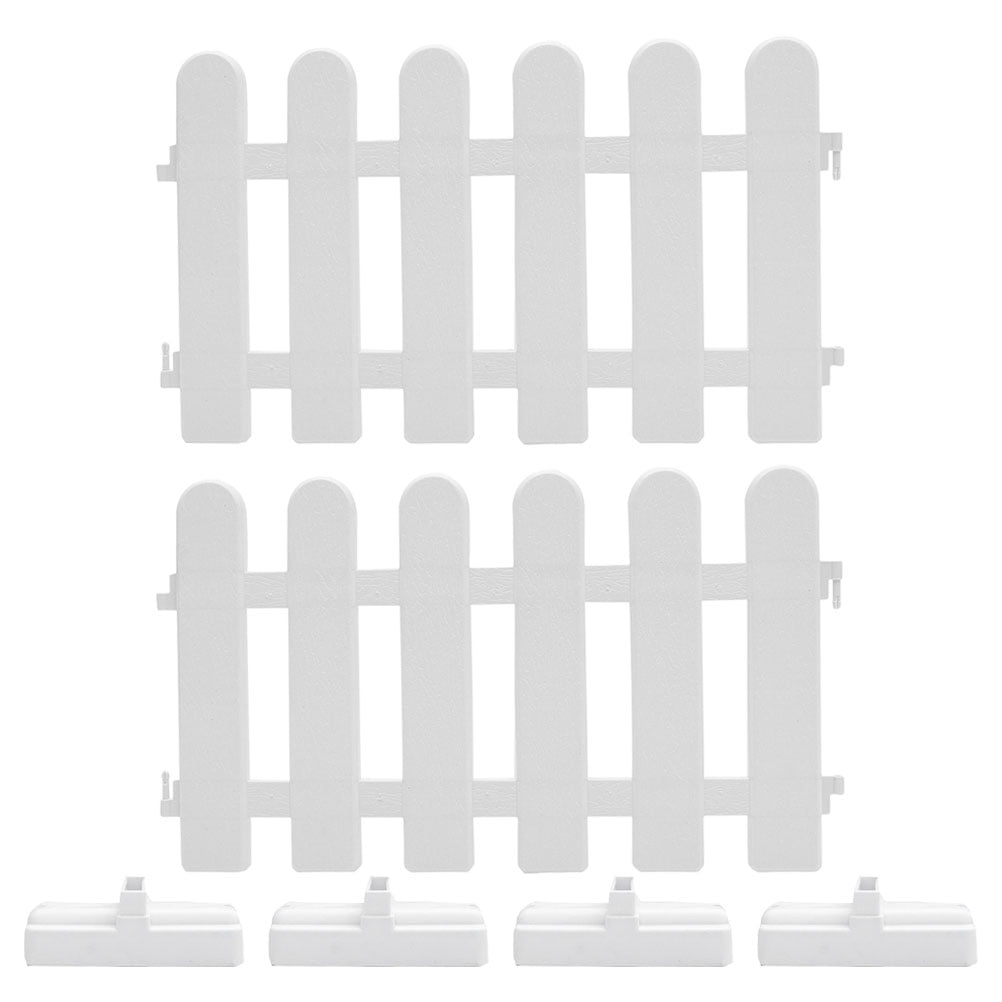 HOMEMAXS Courtyard Fence Decor Garden Landscape Borders Edging White ...