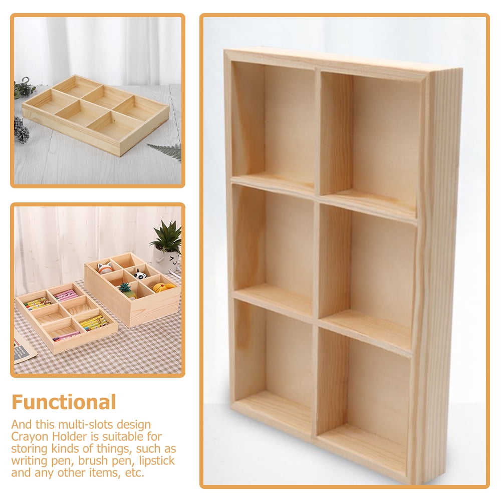 HOMEMAXS Crayon Pigment Box 6-compartment Storage Case Portable ...