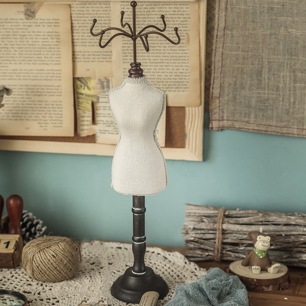 HOMEMAXS Creative Model Necklace Rack Household Jewelry Stand Retro ...
