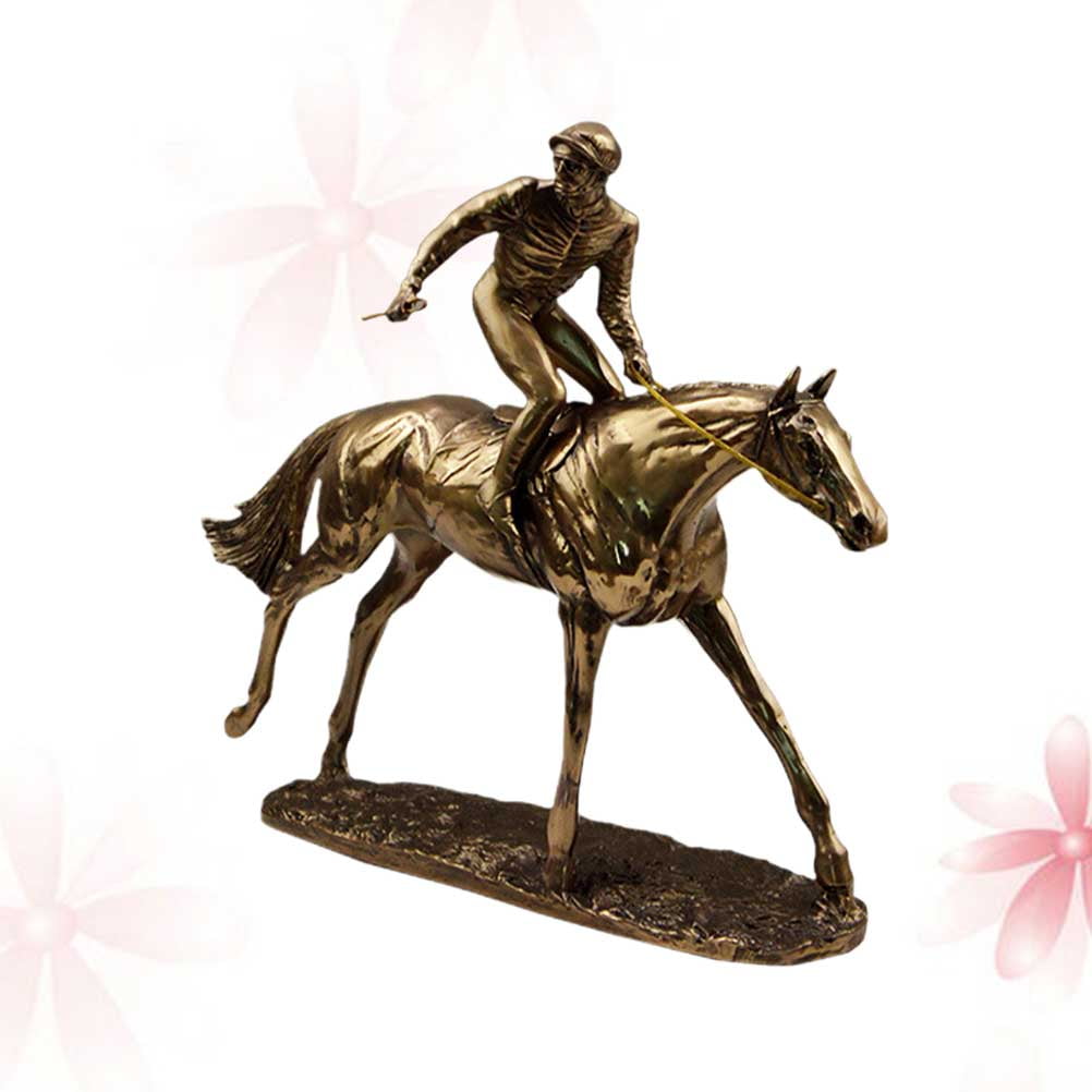 HOMEMAXS Creative Riding Horse Adornment Race Figurines with ...