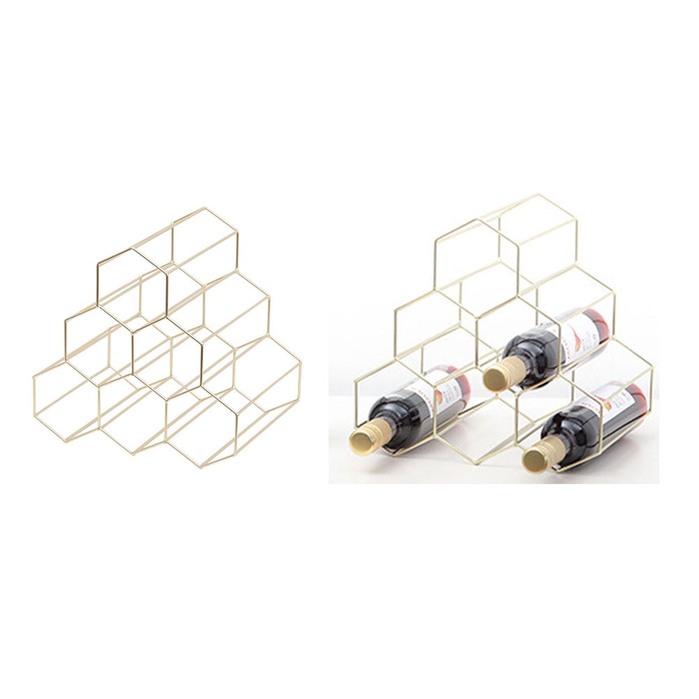 HOMEMAXS Creative Vintage Wire Wine Rack Wine Display Rack Storage ...