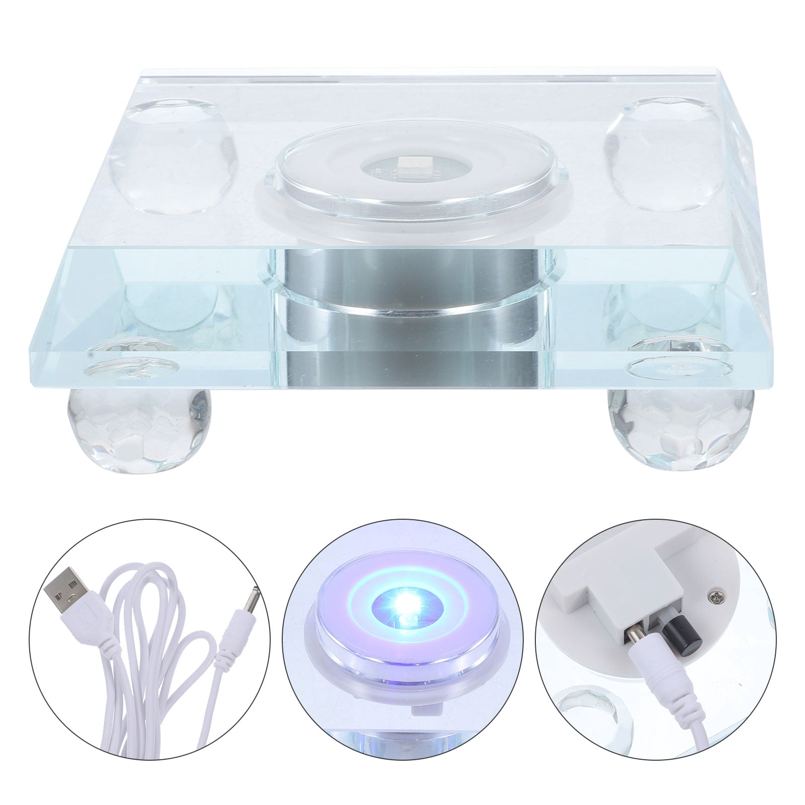 HOMEMAXS Crystal Art LED Light base for Displaying Photos Glass Acrylic ...