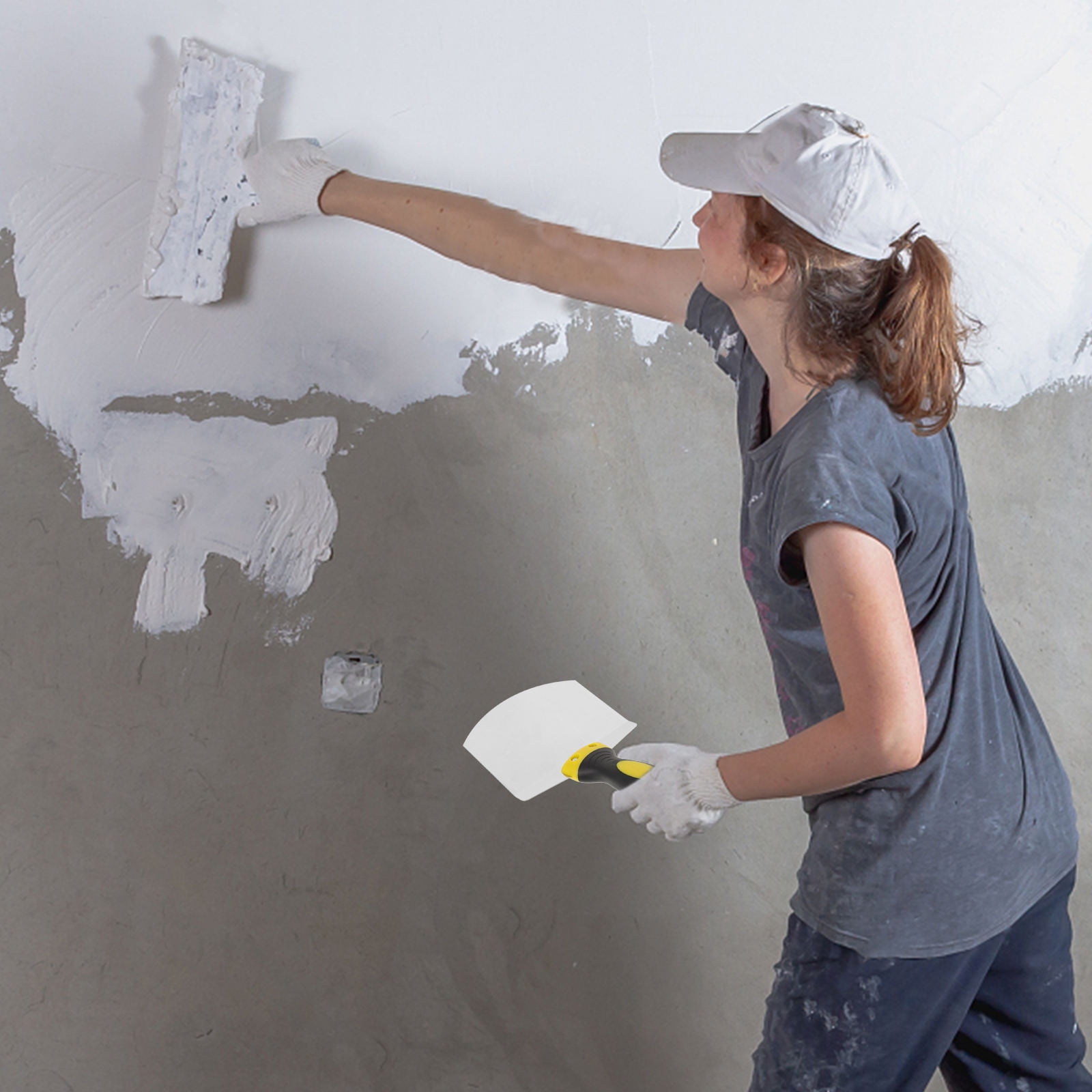 Stainless Steel Curved Scraper Tool for Drywall Smoothing and Repair ...