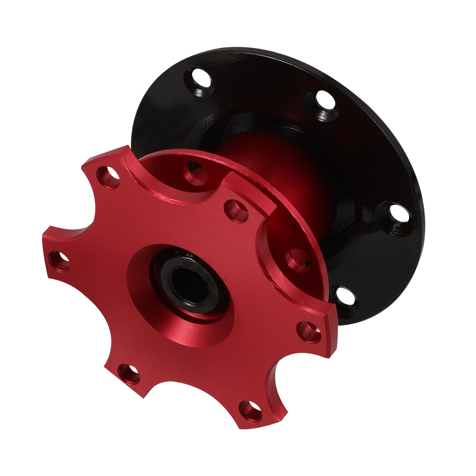 RUNROTOO Quick Release Steering Wheel Hub Adapter Red 1Pack 3.3X3.3X2 ...