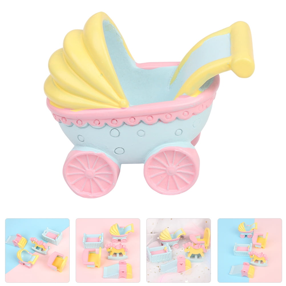 HOMEMAXS Cute Baby Stroller Resin Decoration for Room Decor Assorted ...