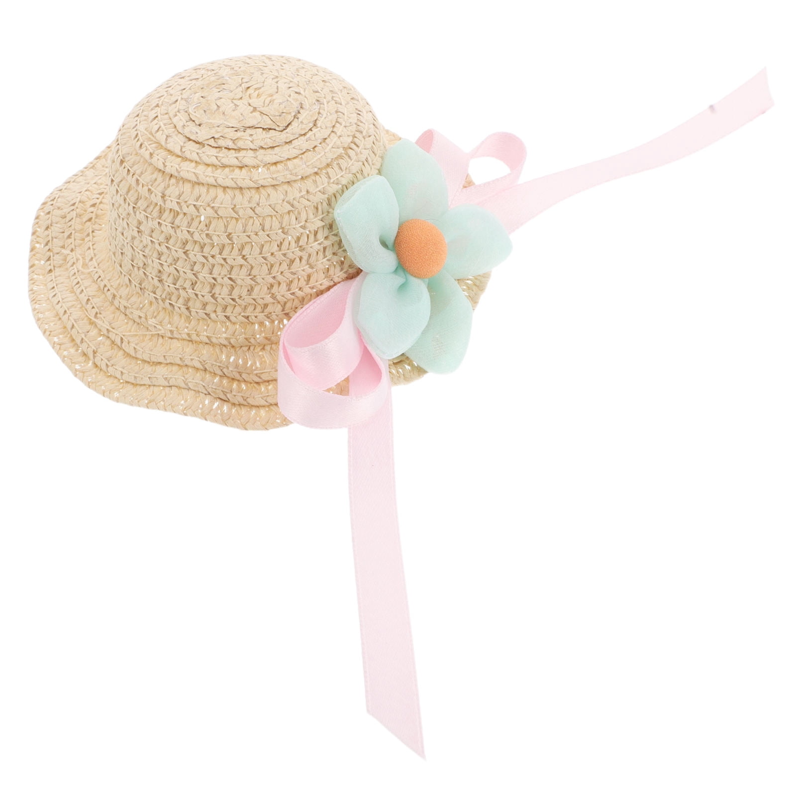 Cute Mini Hat Car Decoration Wheat Straw Woven Cap for Doll Dressing ...